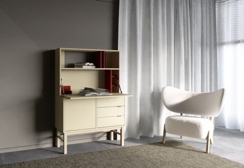 SEK-MODEL-1 - sekretarzyk, zamykane biurko z szafką i szufladami ...